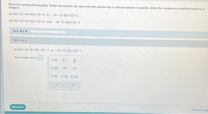 Solved Solve the compound inequality. Graph the solution | Chegg.com