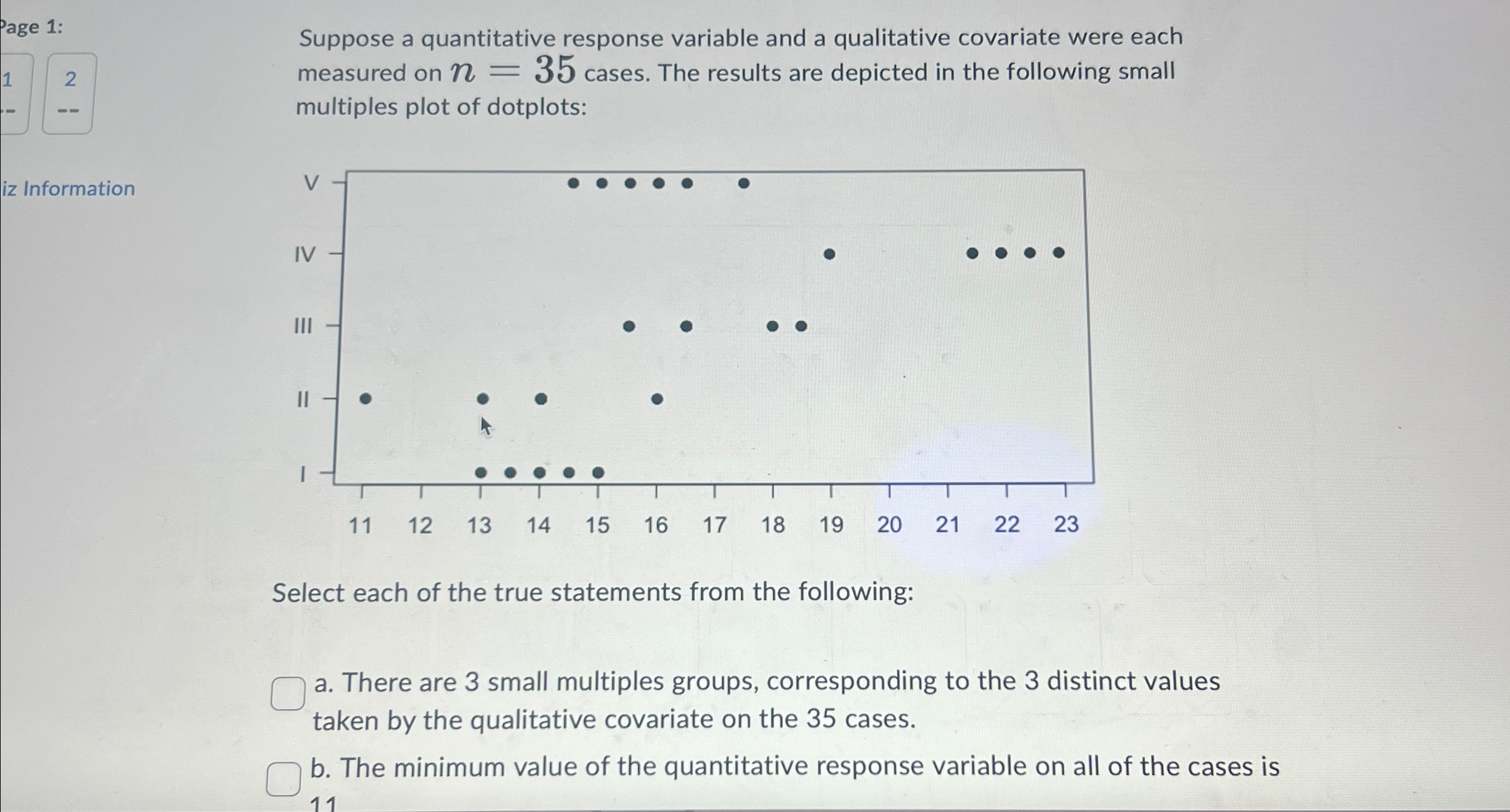 Solved Page 1:12-∞--iz InformationSuppose a quantitative | Chegg.com