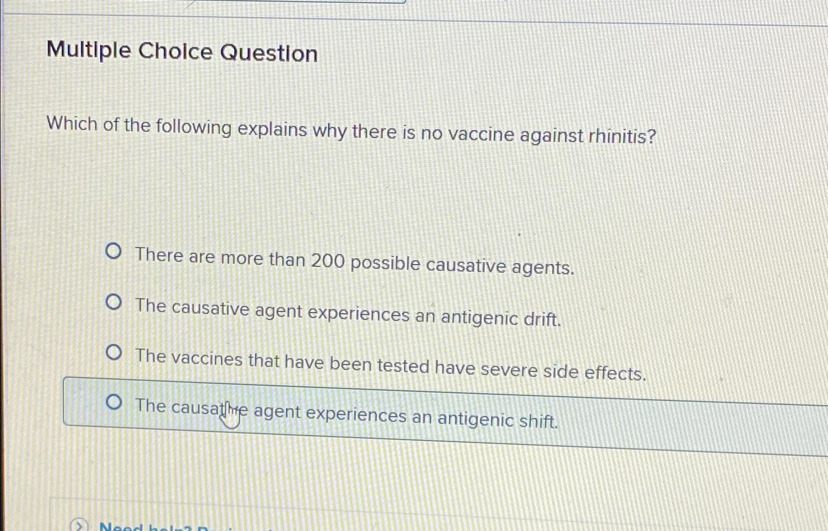 Solved Multiple Cholce QuestionWhich of the following | Chegg.com