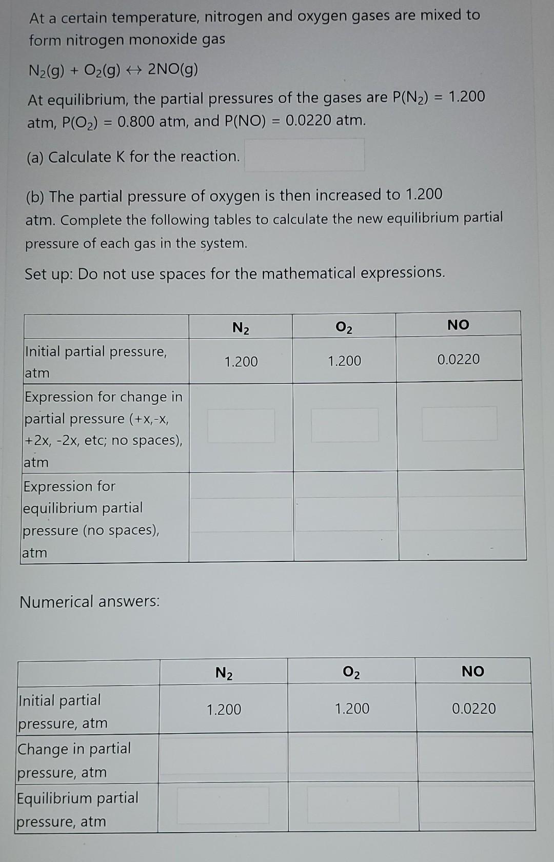 Solved At a certain temperature, nitrogen and oxygen gases | Chegg.com