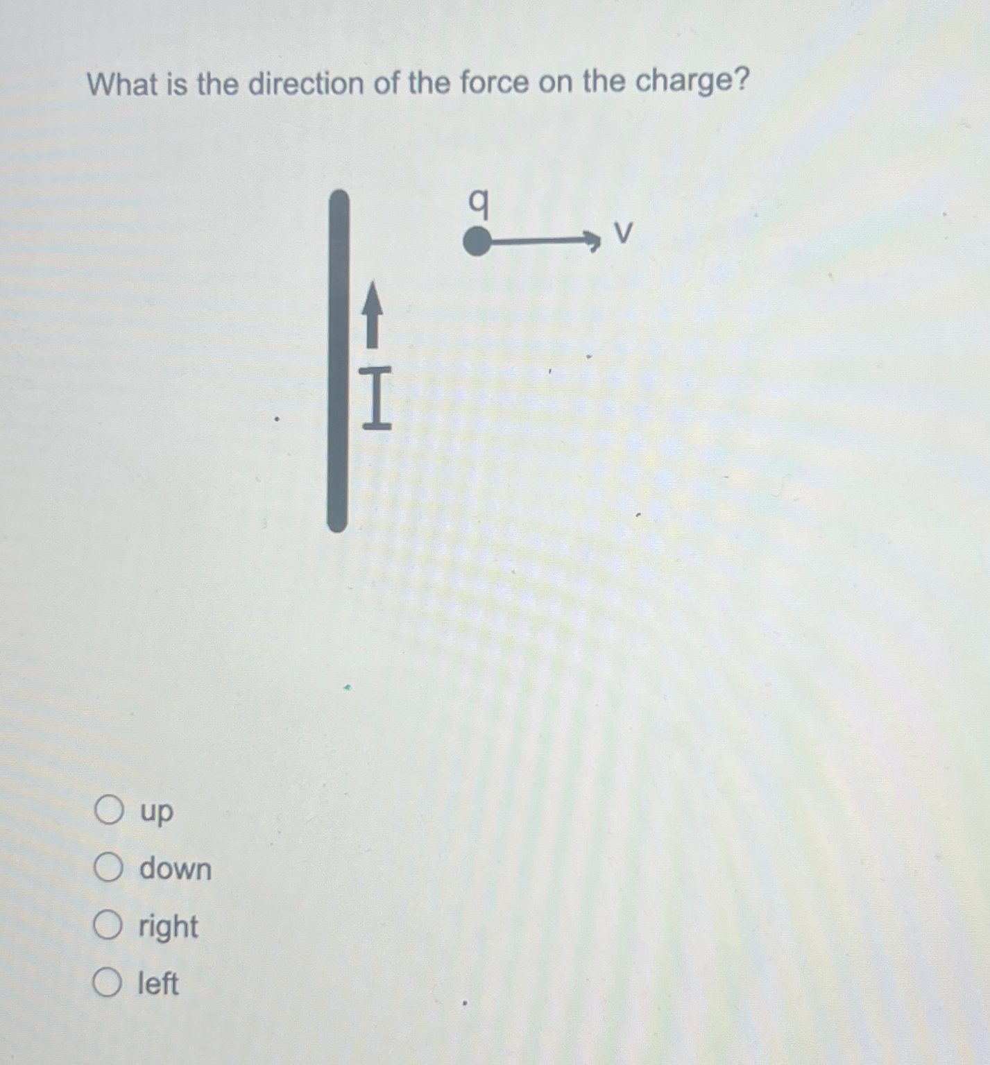Solved What is the direction of the force on the | Chegg.com