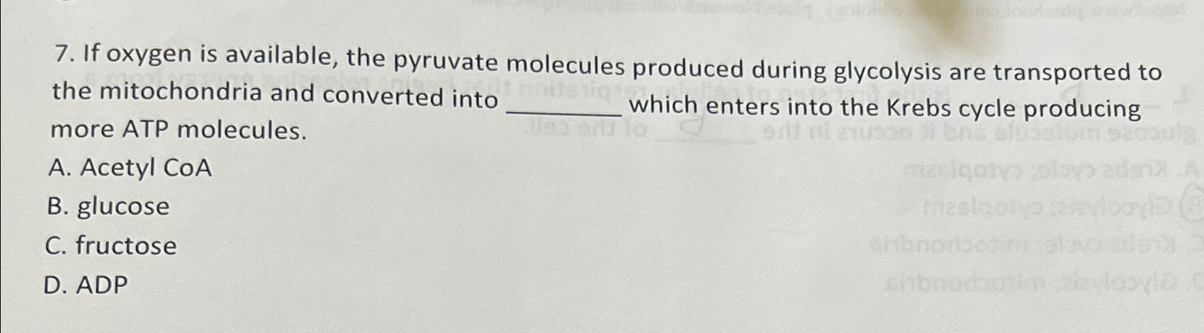 Solved If oxygen is available, the pyruvate molecules | Chegg.com