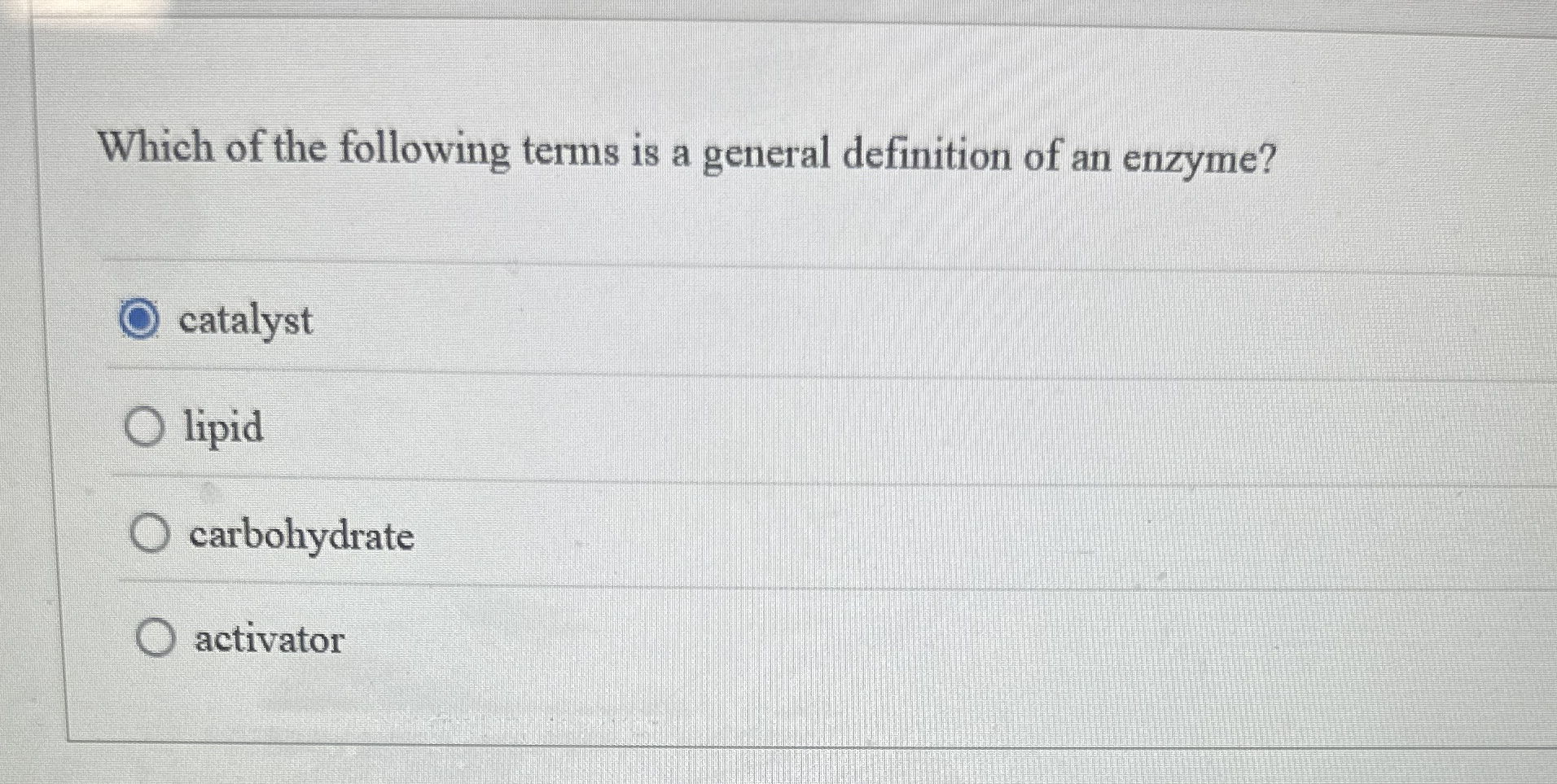Solved Which of the following terms is a general definition | Chegg.com