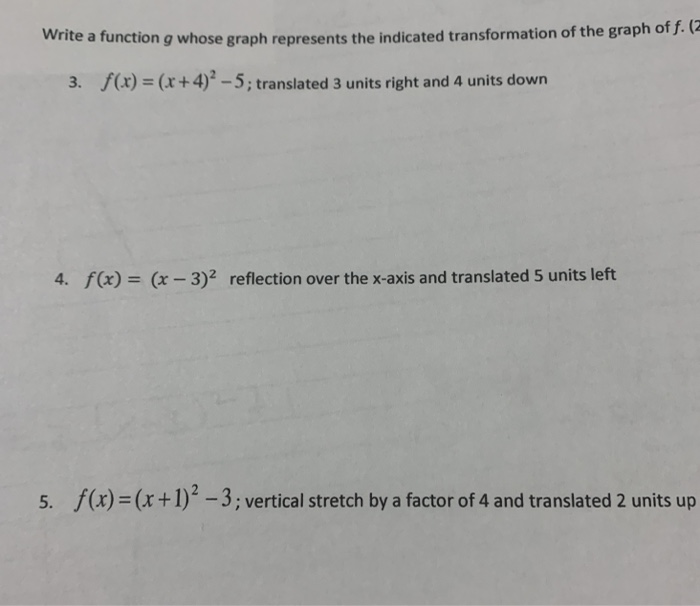 Solved Write a function g whose graph represents the | Chegg.com Solved Write a function g whose graph represents the | Chegg.com