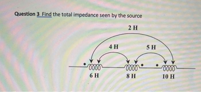 Solved Question 3 Find the total impedance seen by the | Chegg.com
