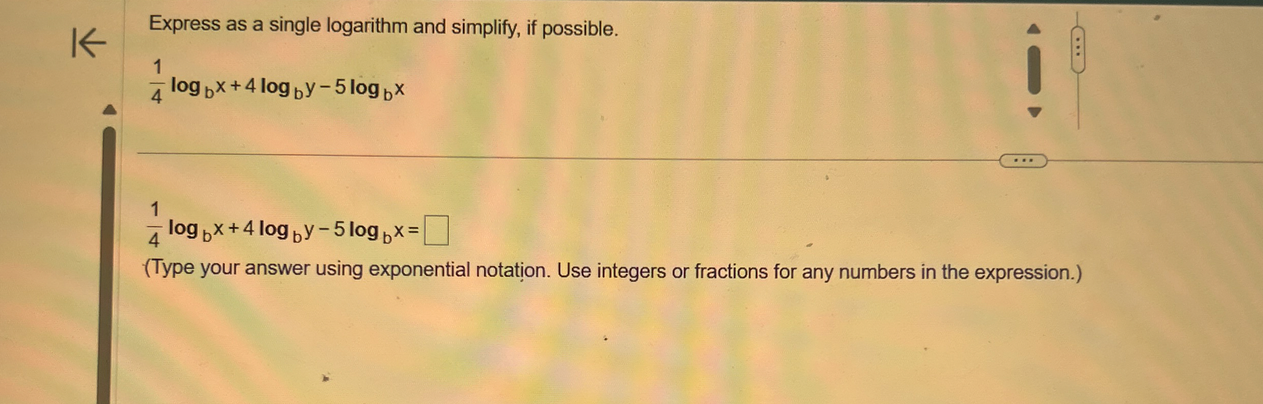 Solved Express as a single logarithm and simplify, if | Chegg.com