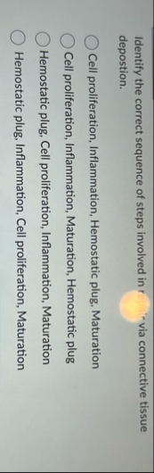 Solved Identify the correct sequence of steps involved in r | Chegg.com