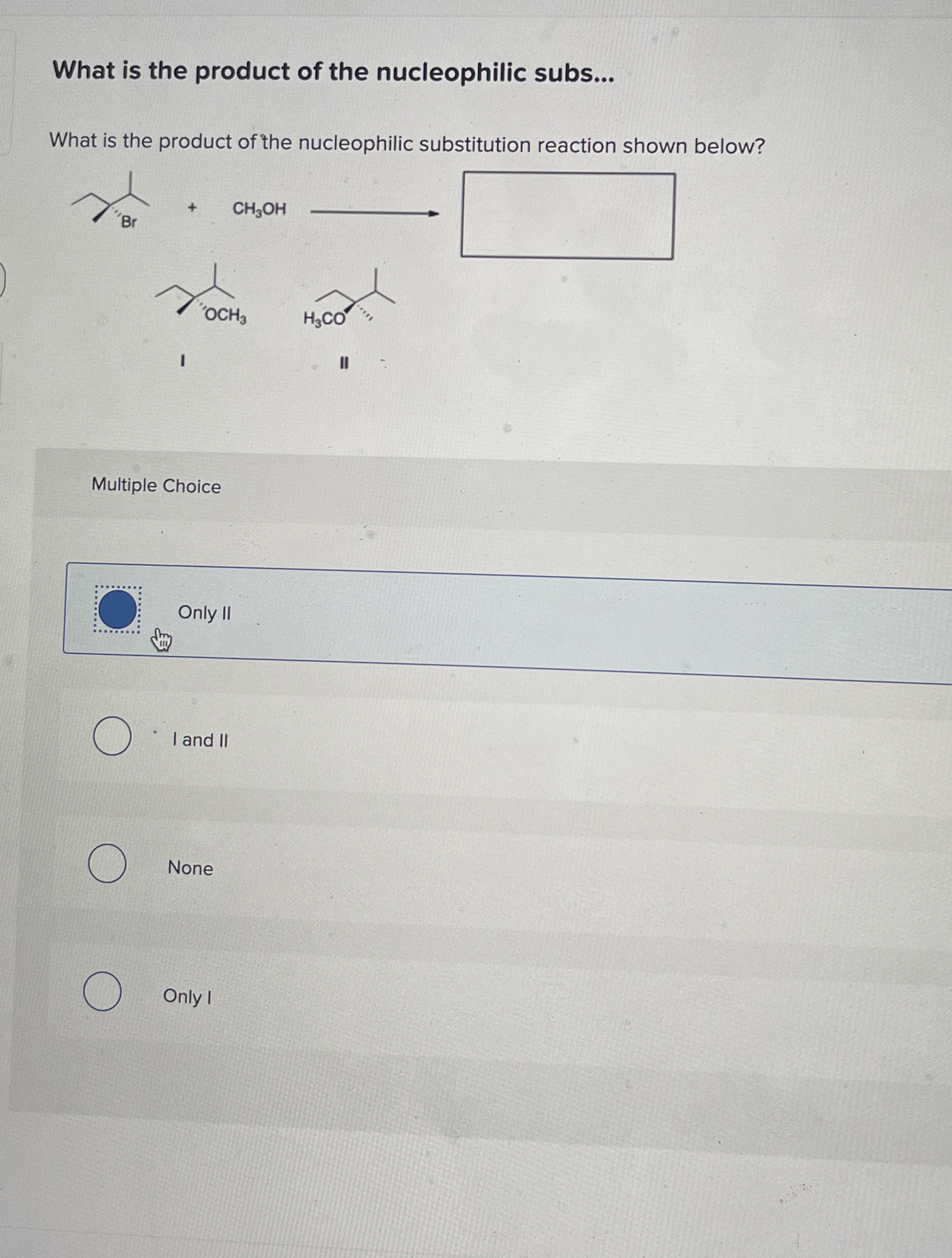 Solved What is the product of the nucleophilic subs...What | Chegg.com