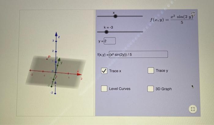 Activity for 9.1 - Exploring Trace and Level Curves | Chegg.com