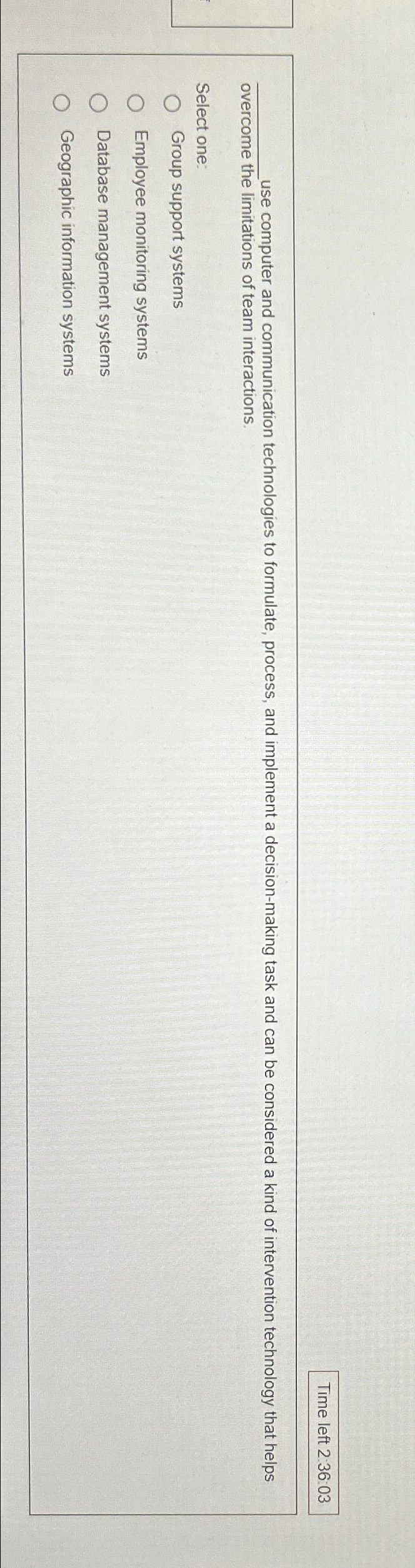 Solved overcome the limitations of team interactions.Select | Chegg.com