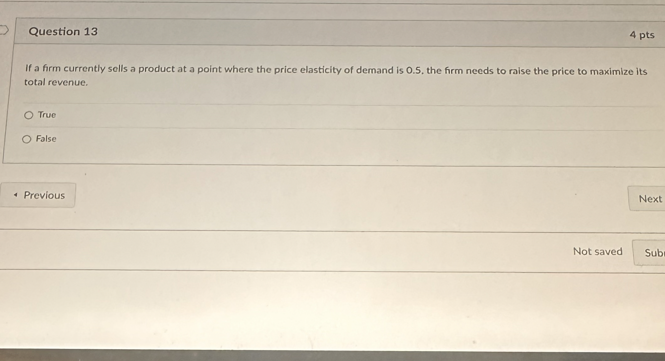 Solved Question 134 ﻿ptsIf a firm currently sells a product | Chegg.com