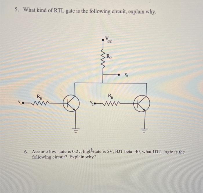 Solved 5. What kind of RTL gate is the following circuit, | Chegg.com