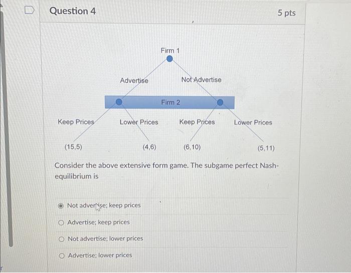 Solved Consider the above extensive form game. The subgame | Chegg.com