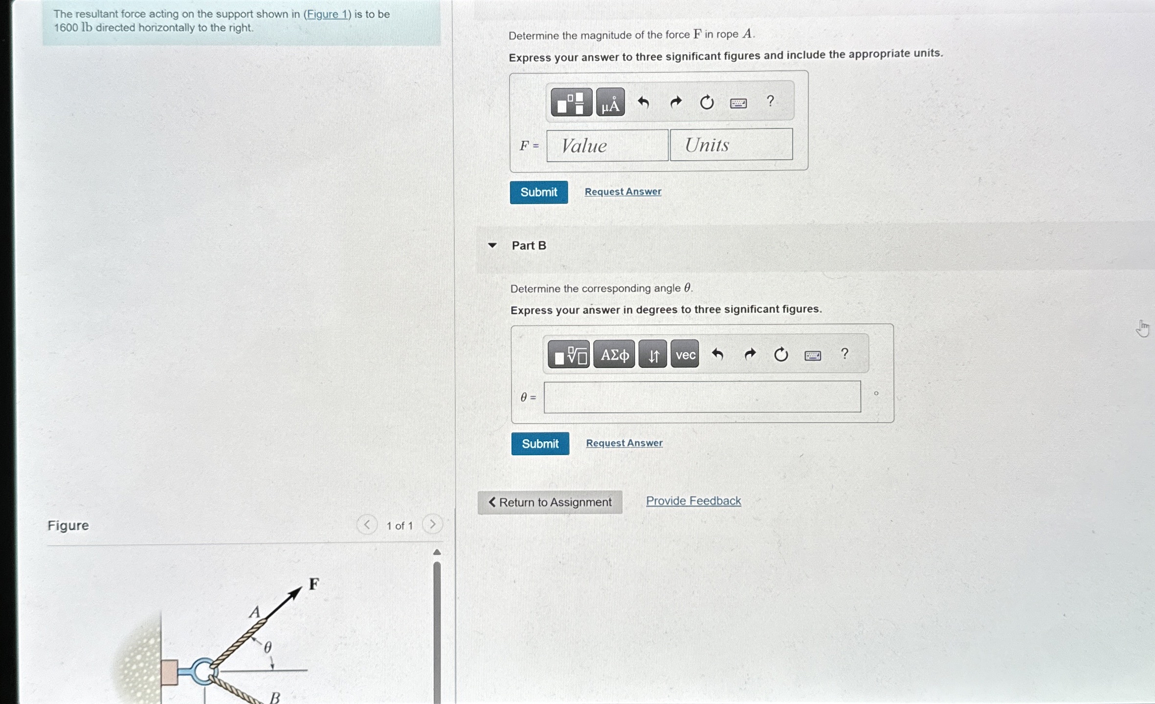 The resultant force acting on the support shown in | Chegg.com