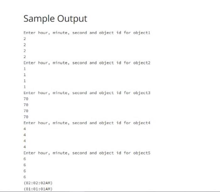 Solved Define and implement a class MyTime as described in | Chegg.com