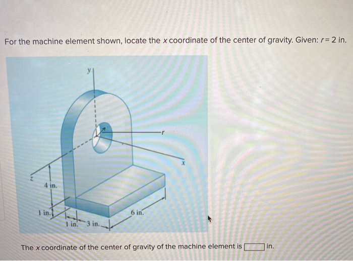 Solved For the machine element shown, locate the x | Chegg.com