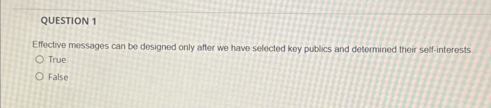 Solved QUESTION 1Effective messages can be designed only | Chegg.com