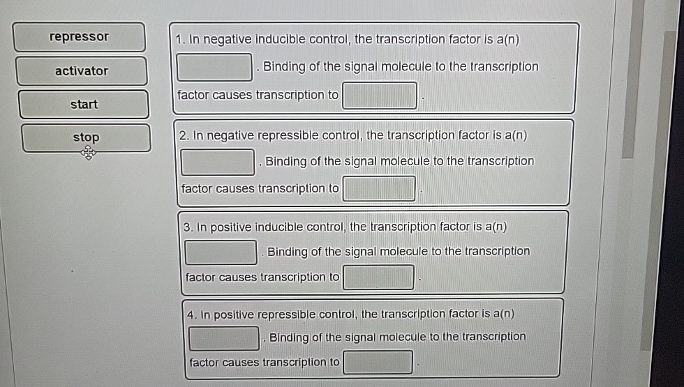 Solved repressorstopIn negative inducible control, the | Chegg.com