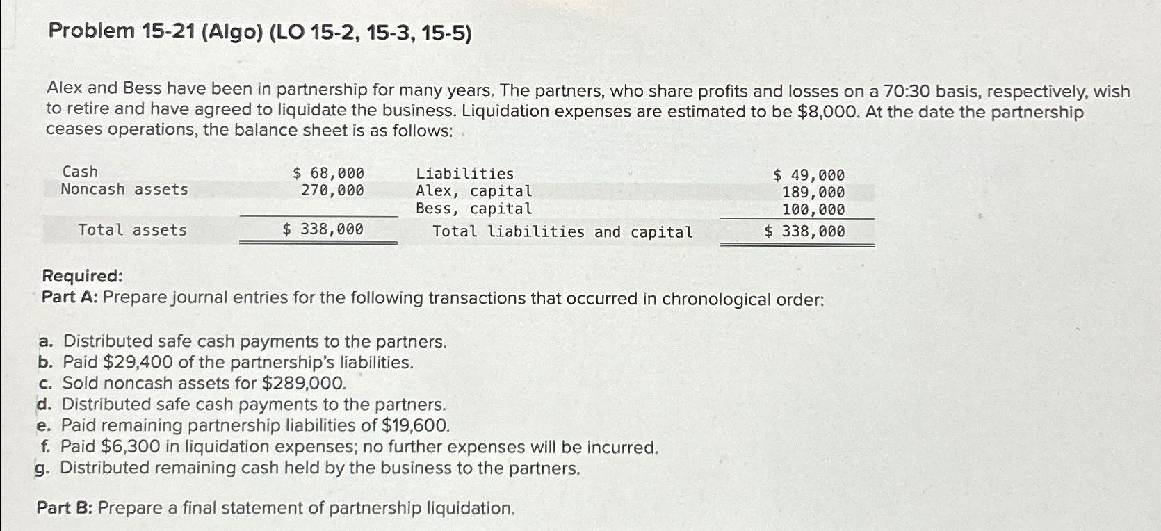 Solved Problem 15-21 (Algo) (LO 15-2, 15-3, 15-5)Alex and | Chegg.com