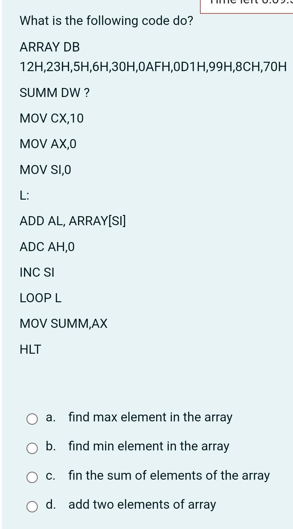 Solved What is the following code do? ARRAY DB | Chegg.com