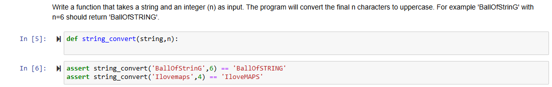 Solved Write a function that takes a string and an integer | Chegg.com
