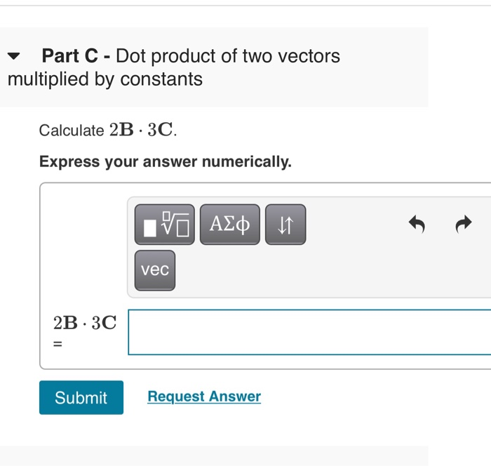 Solved + Vector Dot Product
