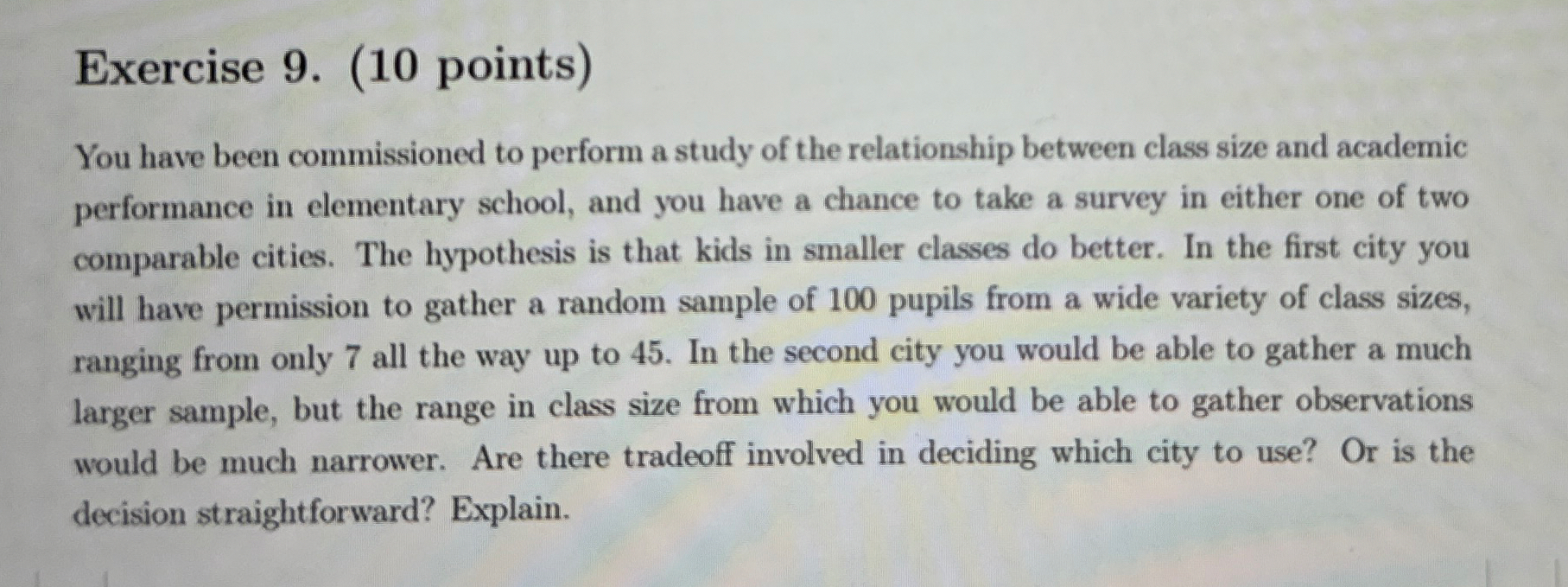 Solved Exercise 9. (10 ﻿points)You have been commissioned to | Chegg.com