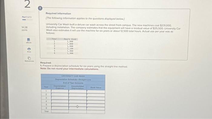 Solved 2 Part 1 of 3 14.28 points eBook Print References | Chegg.com