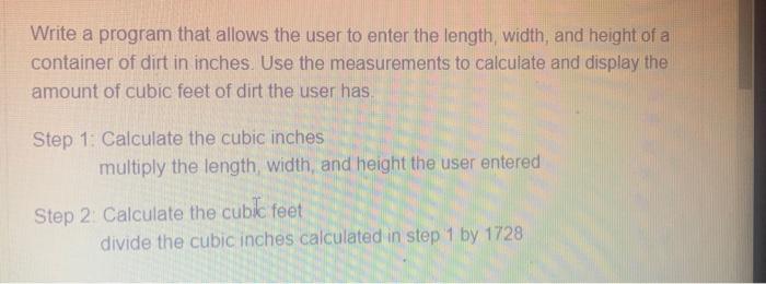 Solved Write a program that allows the user to enter the | Chegg.com