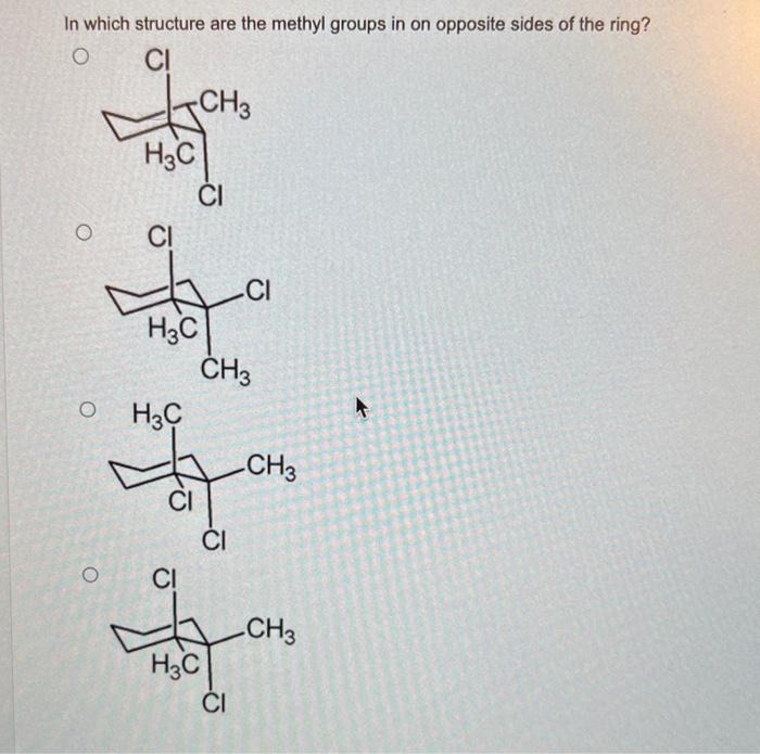 Solved Which option correctly presents a ring flip (chair | Chegg.com