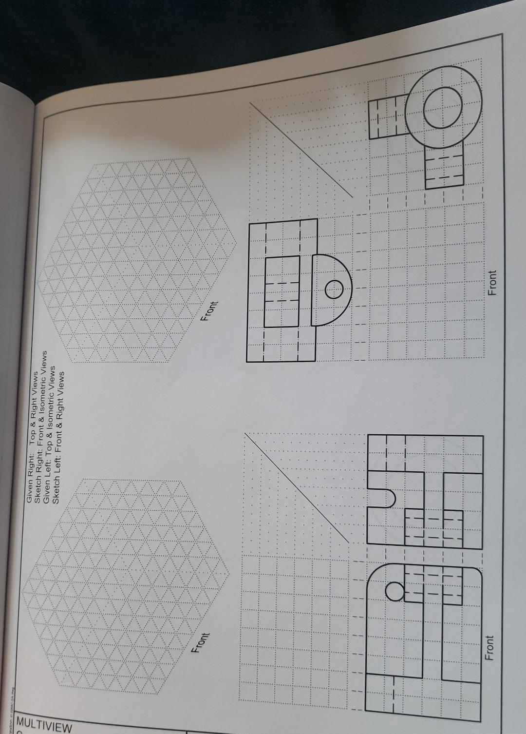 Solved For the parts shown above you are given the Front and | Chegg.com