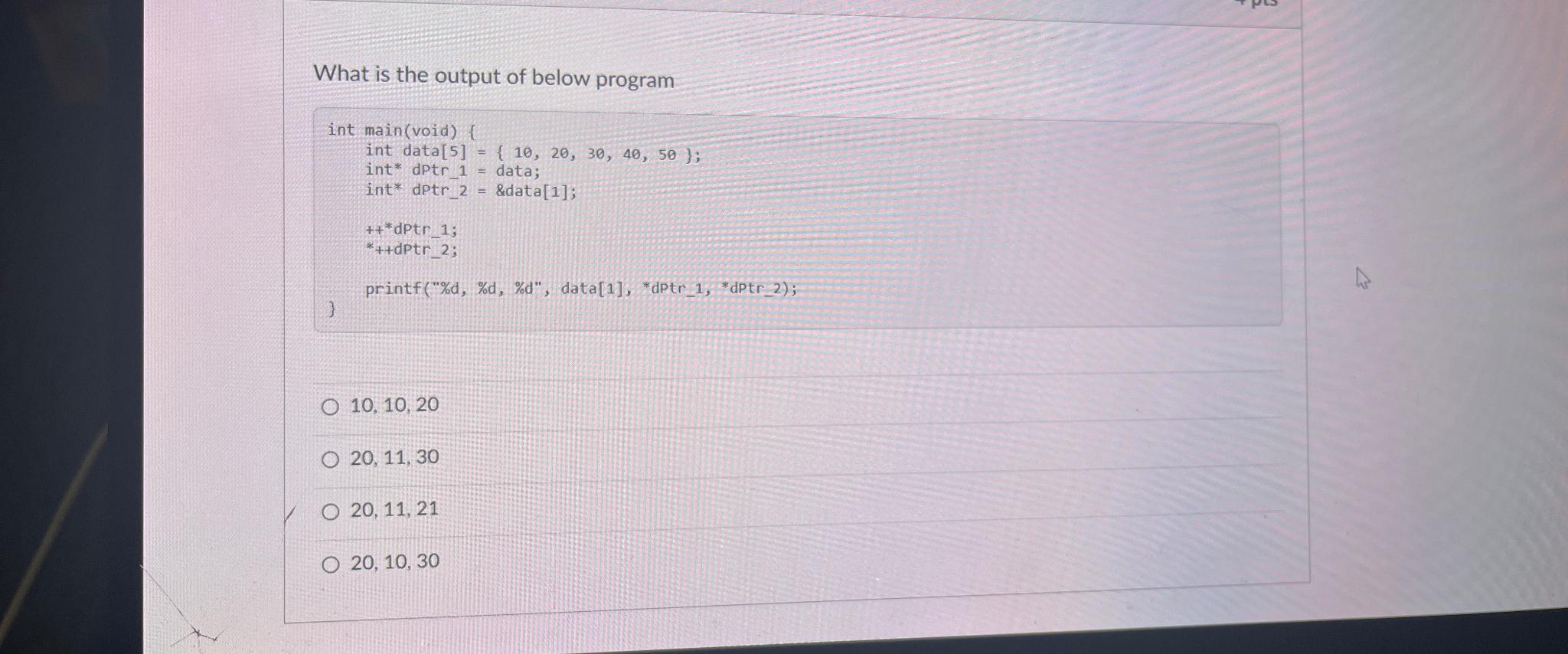 Solved What Is The Output Of Below Programint 6510