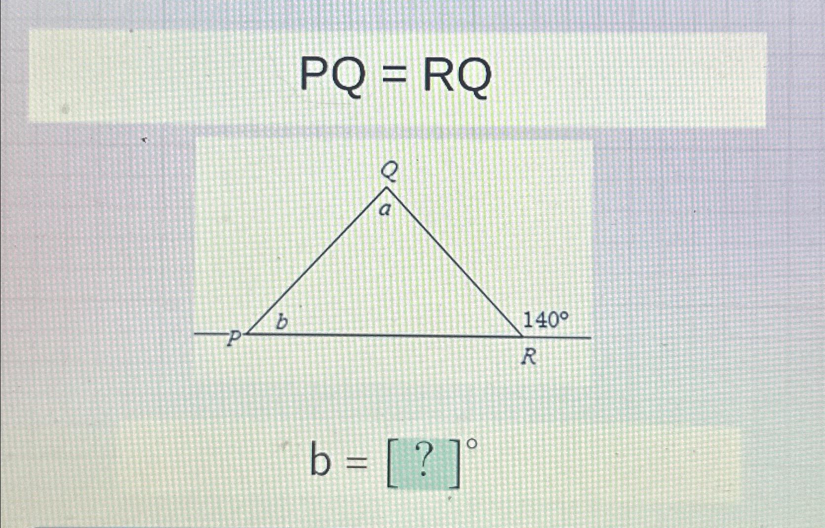 Solved PQ=RQb= | Chegg.com