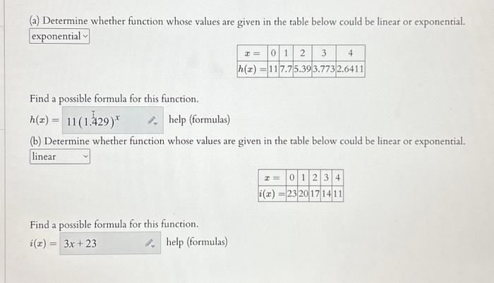 Solved A Determine Whether Function Whose Values Are Given