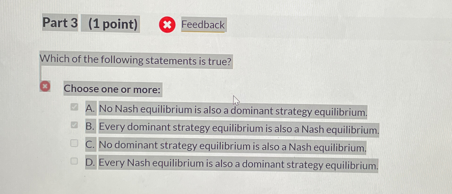 Solved Part 3 (1 ﻿point)FeedbackWhich of the following | Chegg.com