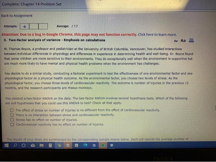 Solved Complete: Chapter 14 Problem Set Back to Assignment | Chegg.com