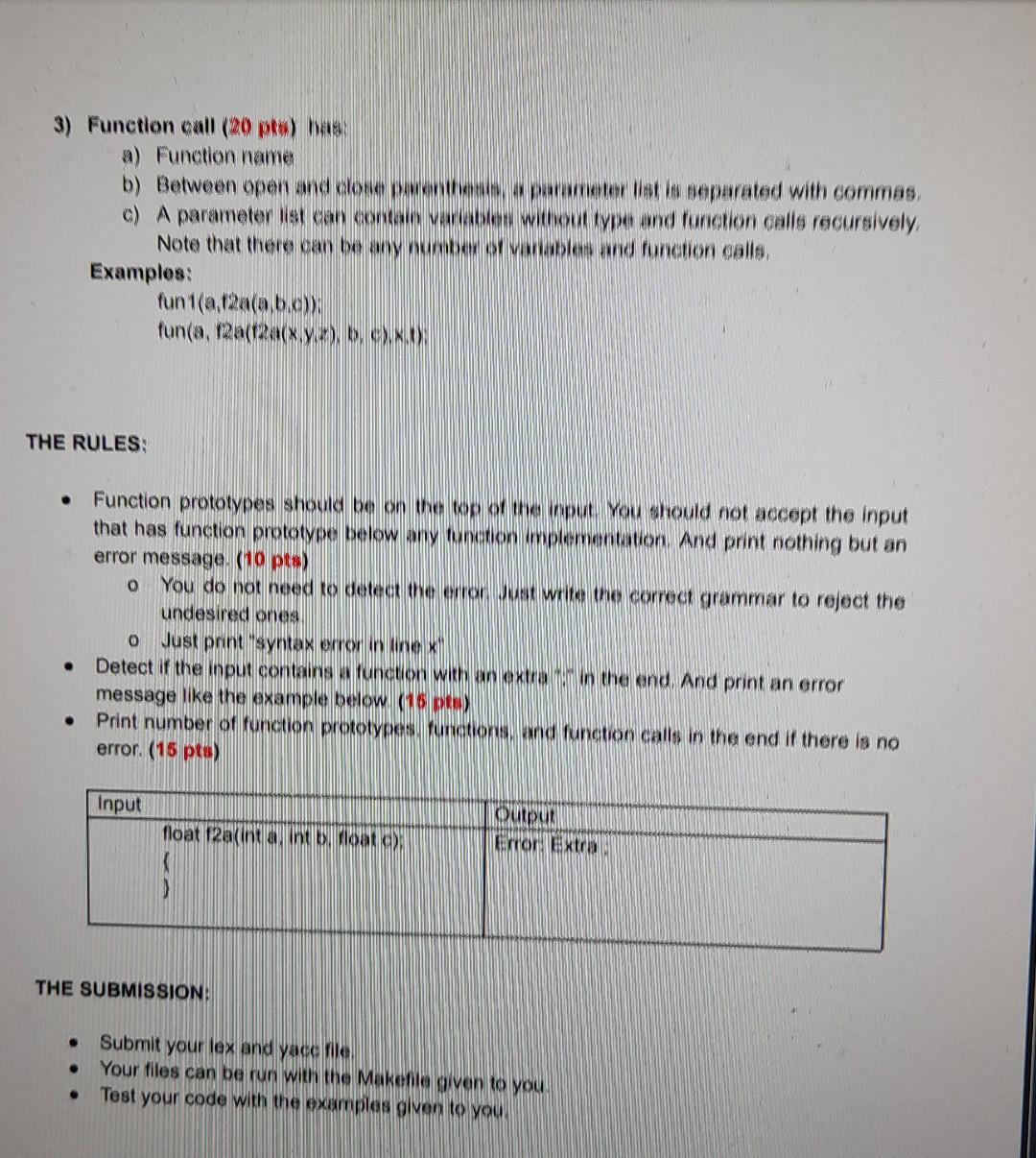 Solved In this prelab, you will implement a lex and yace | Chegg.com