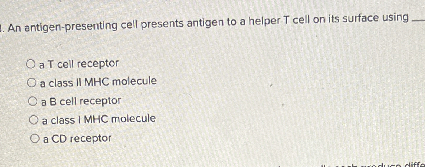 Solved An antigen-presenting cell presents antigen to a | Chegg.com