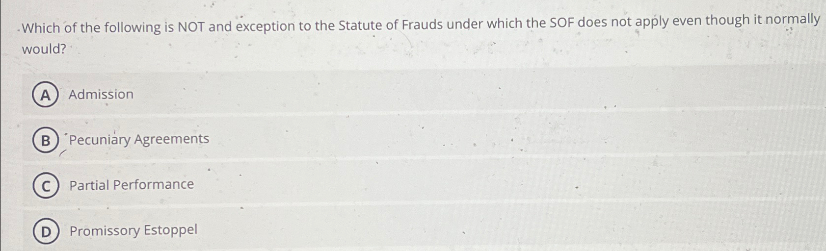 Solved Which of the following is NOT and exception to the | Chegg.com