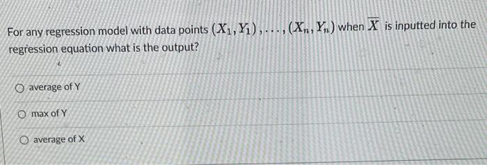 Solved For any regression model with data points | Chegg.com