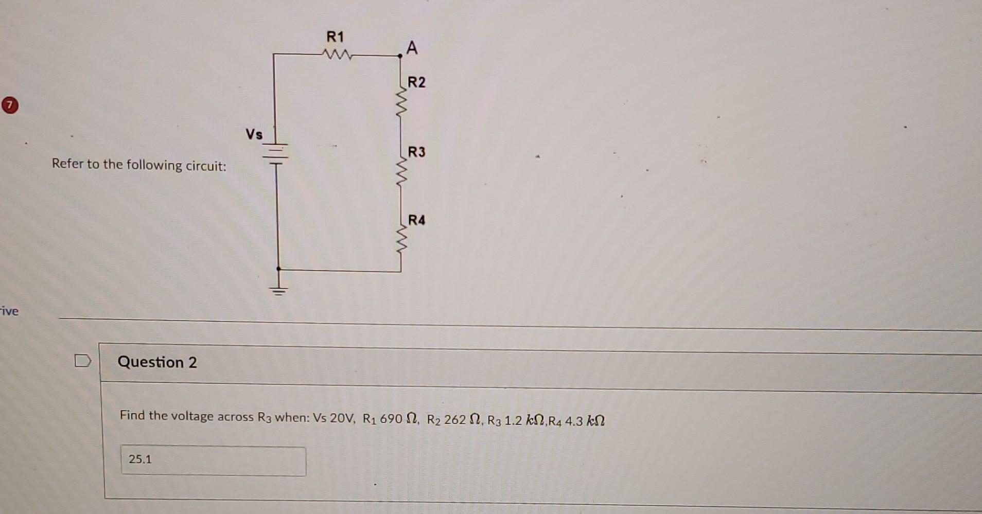 Solved Refer to the following circuit: Question 1 Find total | Chegg.com