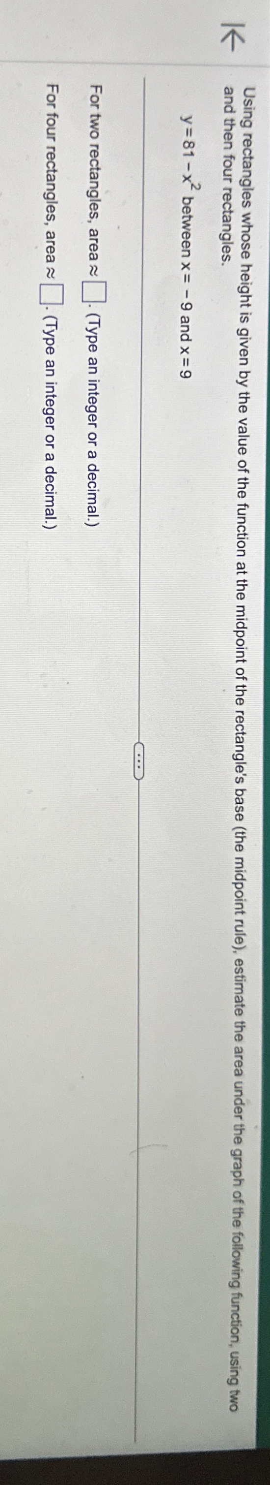Solved Using rectangles whose height is given by the value | Chegg.com