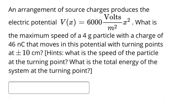 Solved An arrangement of source charges produces the Volts | Chegg.com