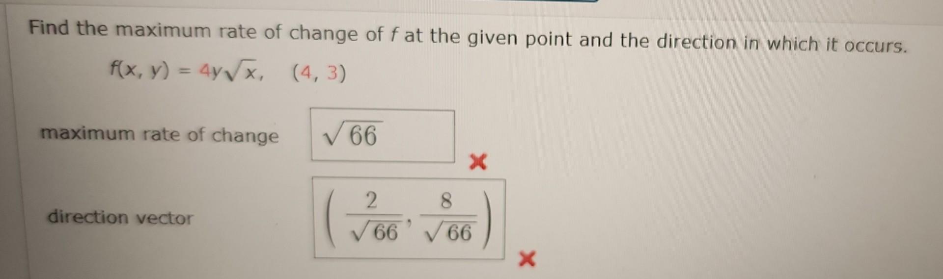 Solved Find the maximum rate of change of f at the given | Chegg.com