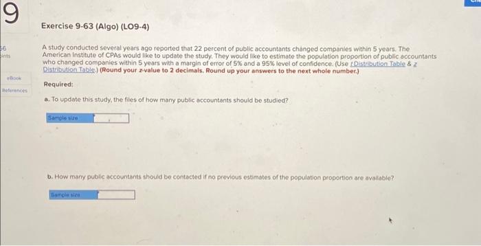 Solved 9 56 pints eBook References Exercise 9-63 (Algo) | Chegg.com