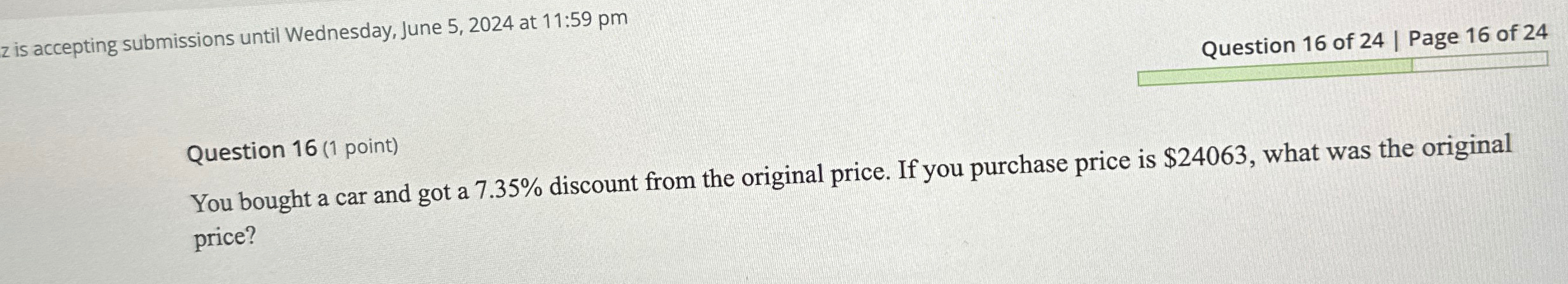 Solved z ﻿is accepting submissions until Wednesday, June | Chegg.com