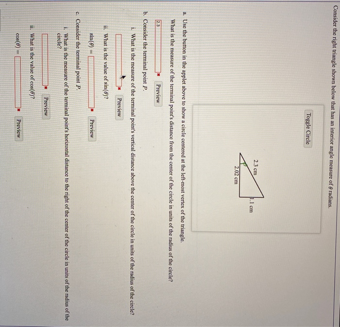 Solved Consider the right triangle shown below that has an | Chegg.com