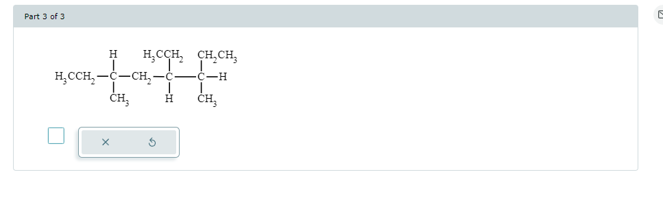 Solved Part 3 ﻿of 3Give the IUPAC name for the compound | Chegg.com