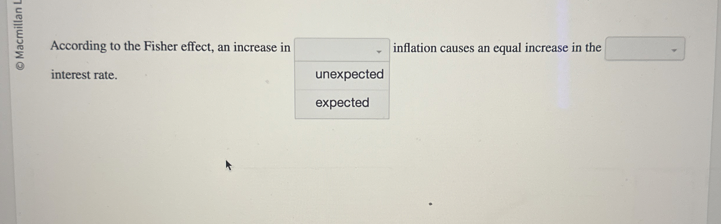 Solved According to the Fisher effect, an increase | Chegg.com