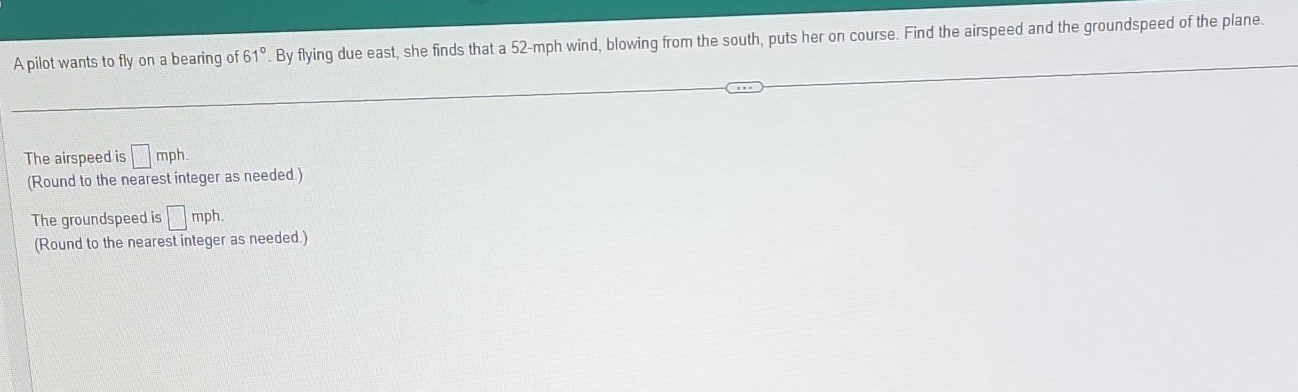Solved A pilot wants to fly on a bearing of 61∘. By flying | Chegg.com